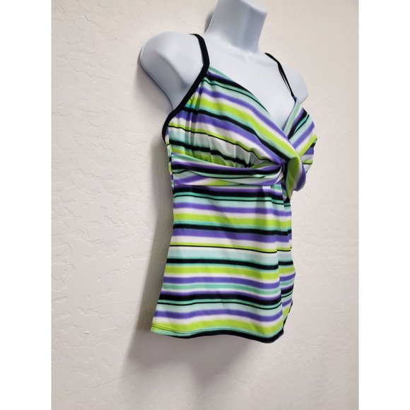 Beach Native | Swim | Tankini Top Sz 38d Stripped Multi Color Swimsuit ...